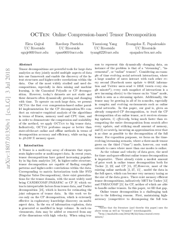 (PDF) OCTen: Online Compression-based Tensor Decomposition