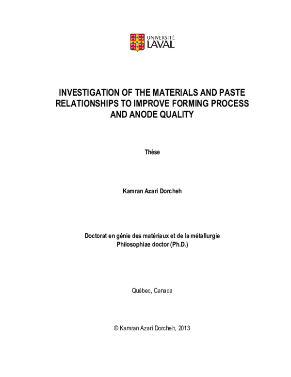 (PDF) Investigation of the materials and paste relationships to improve ...