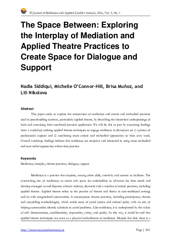 (PDF) The Space Between: Exploring the Interplay of Mediation and ...