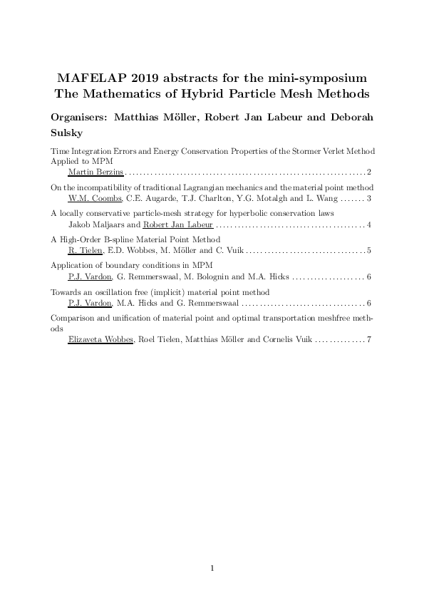 (PDF) MAFELAP 2019 abstracts for the mini-symposium The Mathematics of Hybrid Particle Mesh ...