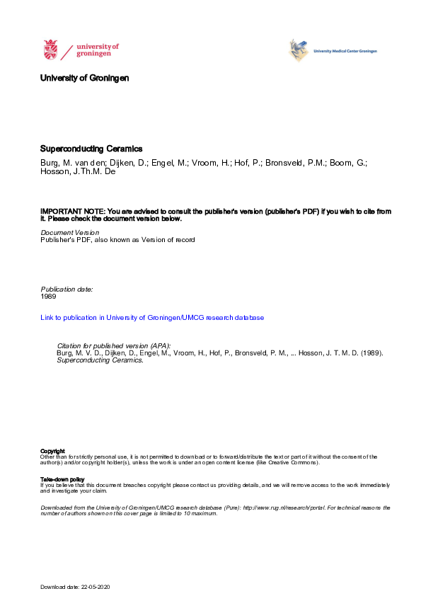 (PDF) Superconducting Ceramics