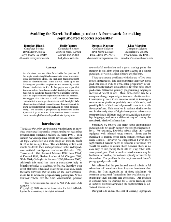 (PDF) Avoiding the Karel-the-Robot Paradox: A framework for making ...