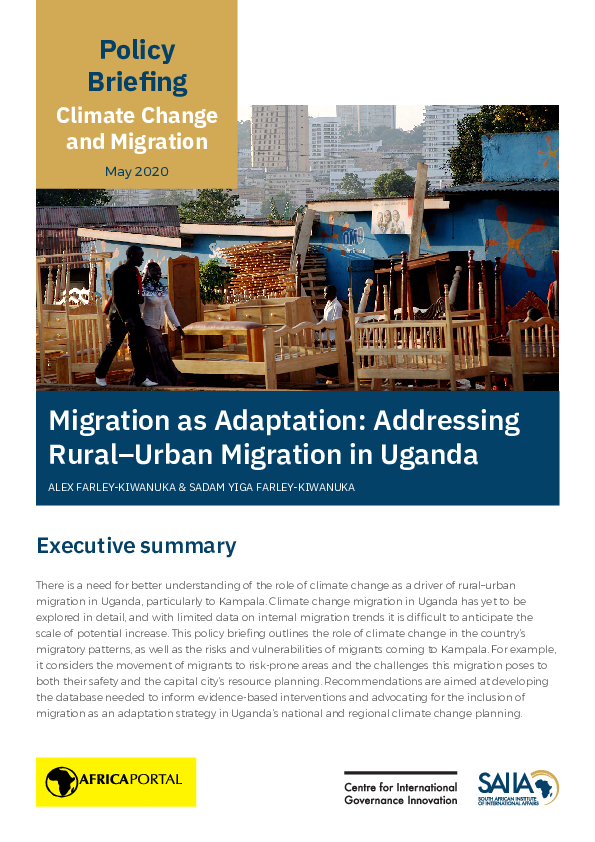 (PDF) Migration as Adaptation: Addressing Rural-Urban Migration in ...
