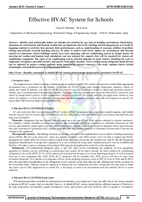 (PDF) Effective HVAC System For Schools