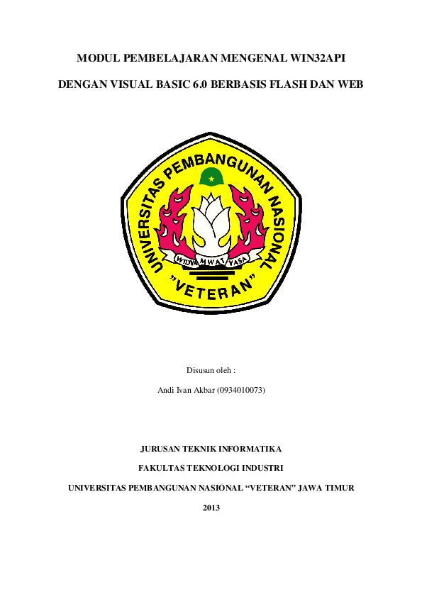 (PDF) Modul Pembelajaran Mengenal WIN32API Dengan Visual Basic 6.0 ...