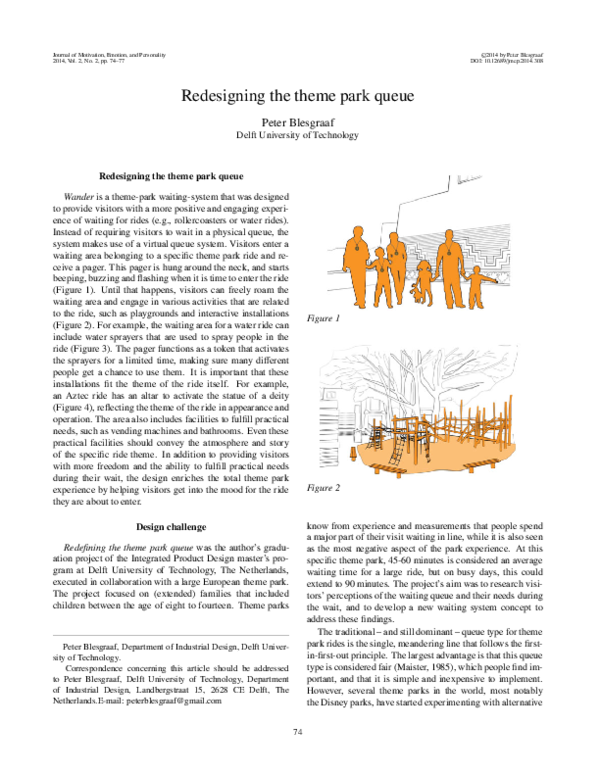 (PDF) Redesigning the theme park queue
