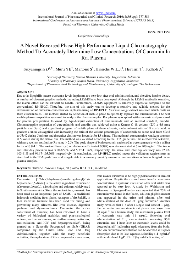 (PDF) A Novel Reversed Phase High Performance Liquid Chromatography ...