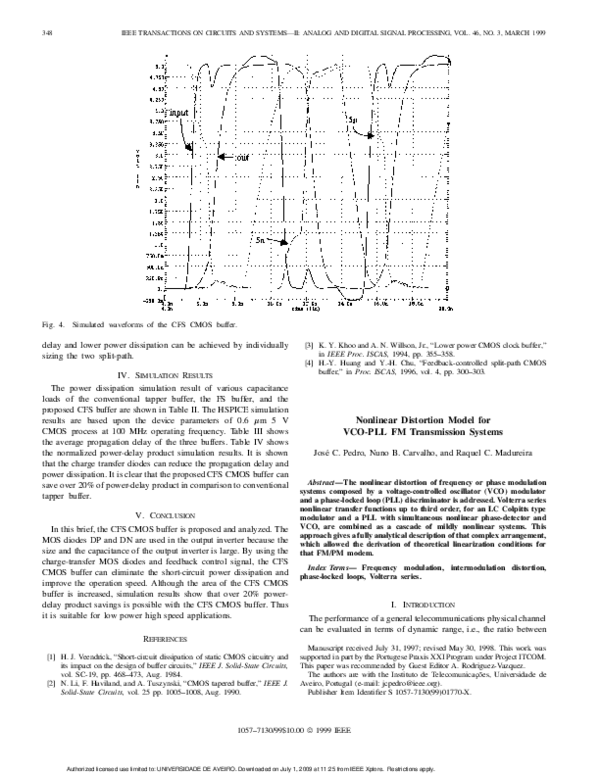 (PDF) Nonlinear Distortion Model for VCO-PLL FM Transmission Systems