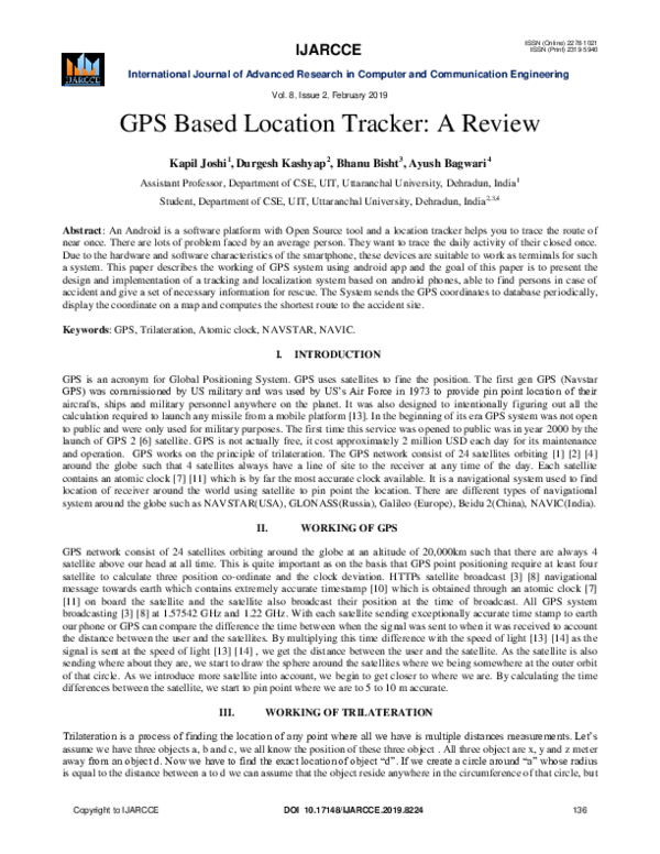 (PDF) GPS Based Location Tracker: A Review | Durgesh Kashyap - Academia.edu