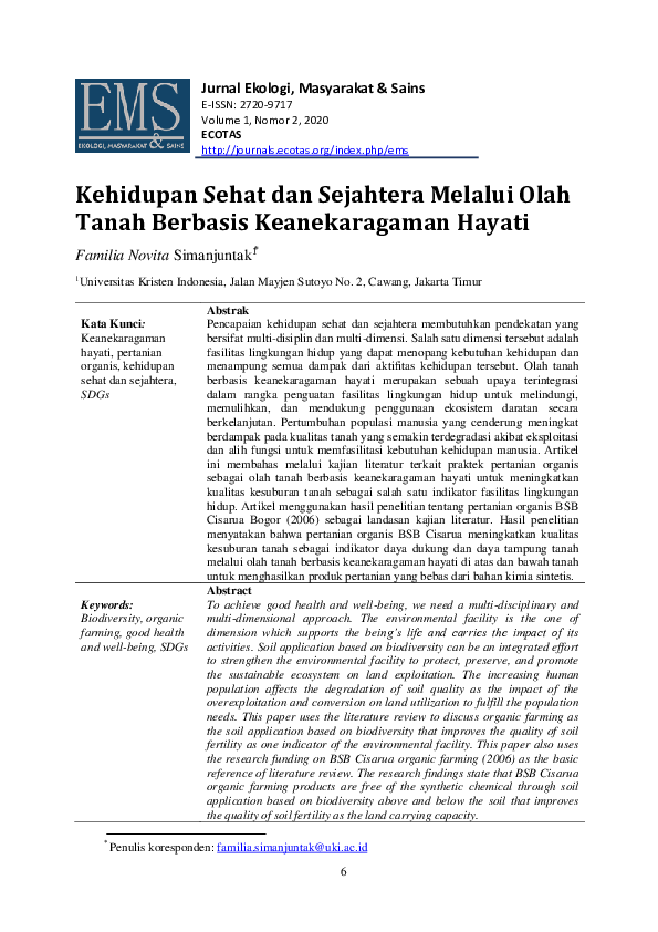(PDF) Kehidupan Sehat dan Sejahtera Melalui Olah Tanah Berbasis ...