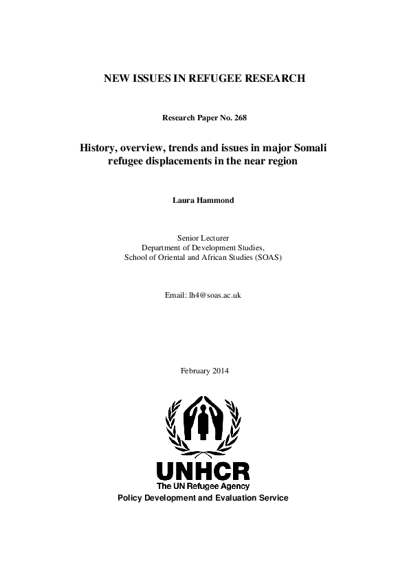 (PDF) New Issues in Refugee Research