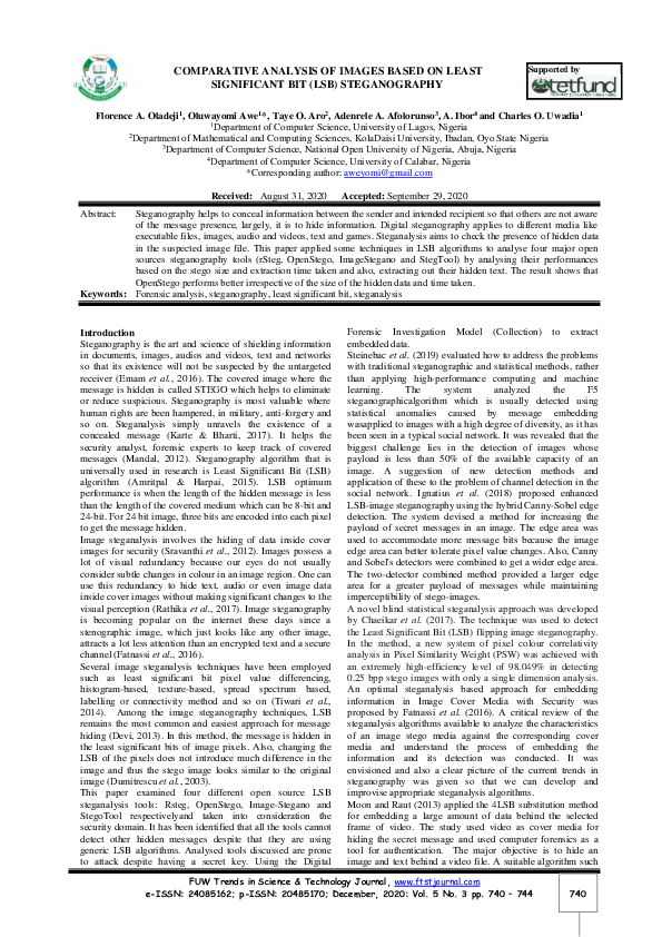 (PDF) Comparative Analysis of Images Based on Least Significant Bit ...