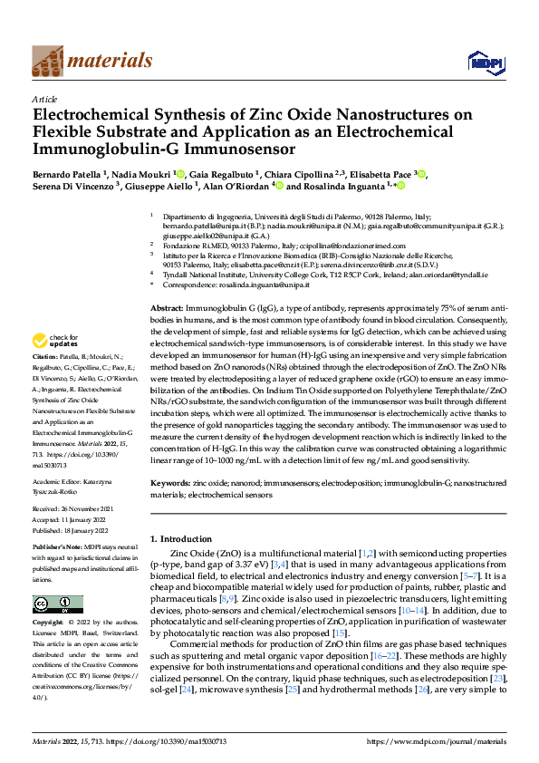 (PDF) Electrochemical Synthesis of Zinc Oxide Nanostructures on ...