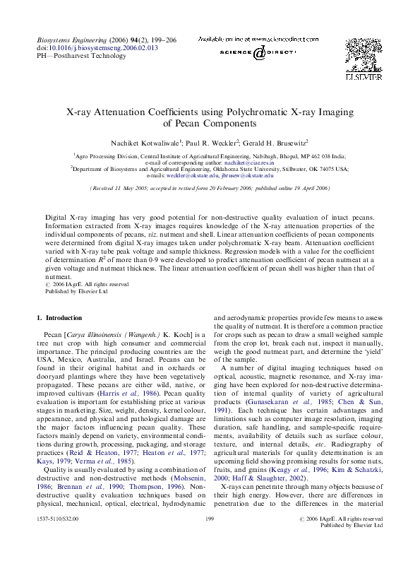 (PDF) X-ray Attenuation Coefficients using Polychromatic X-ray Imaging ...
