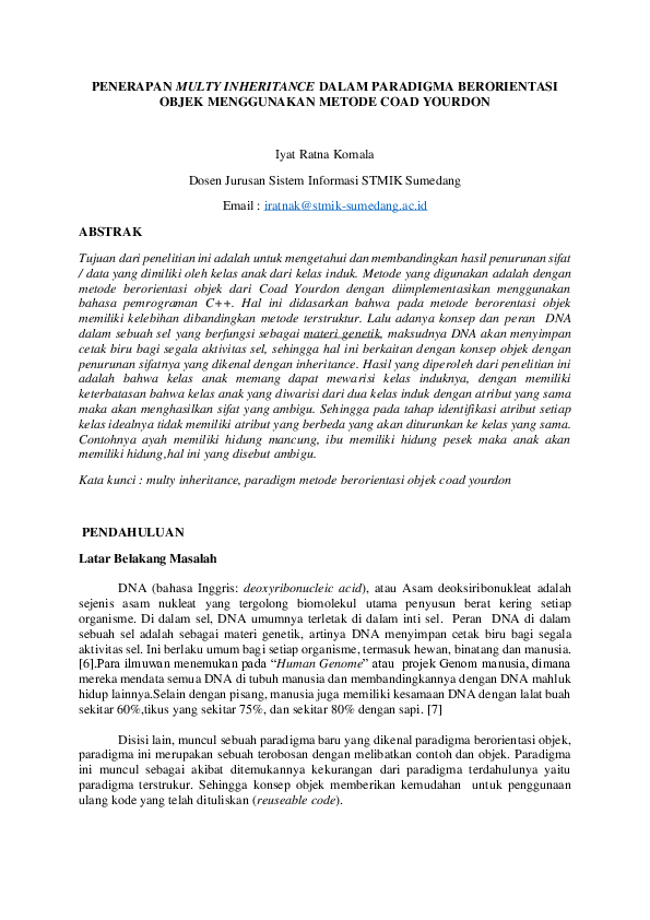 (PDF) Penerapan Multi Inheritance dalam Paradigma Berorientasi Objek ...