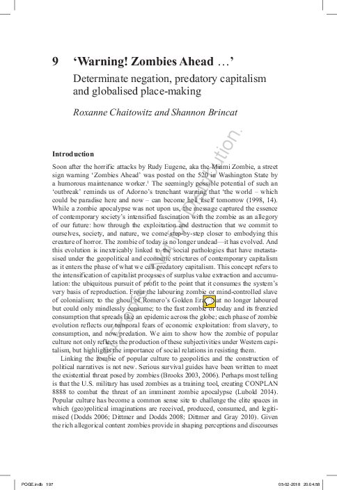 (PDF) Warning! Zombies Ahead': Determinate negation, predatory ...