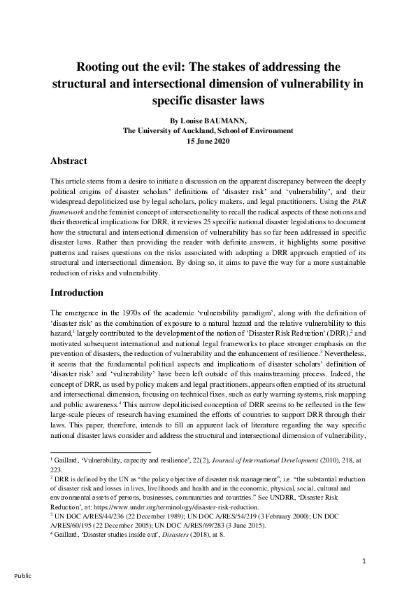 (PDF) Rooting out the evil: The stakes of addressing the structural and ...