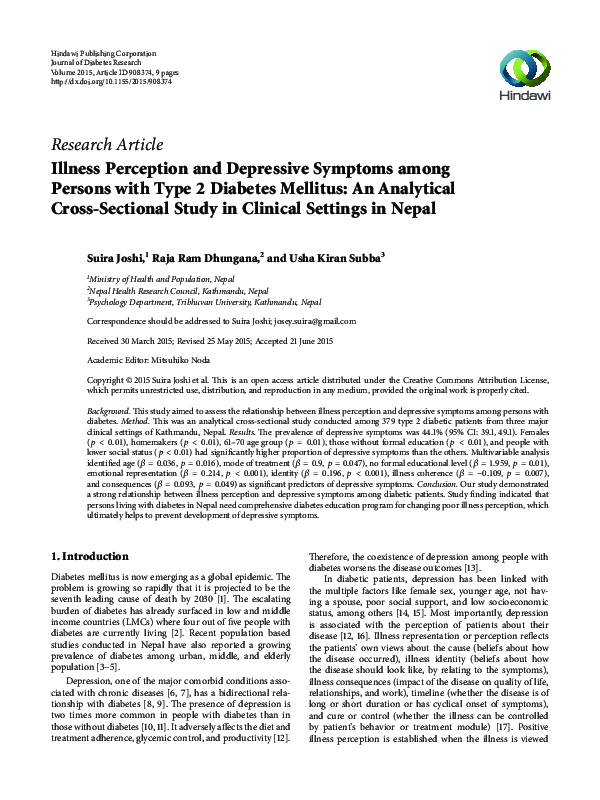 PDF Illness Perception And Depressive Symptoms Among Persons With Type 2 Diabetes Mellitus An pdf-illness-perception-and-depressive-symptoms-among-persons-with-type-2-diabetes-mellitus-an