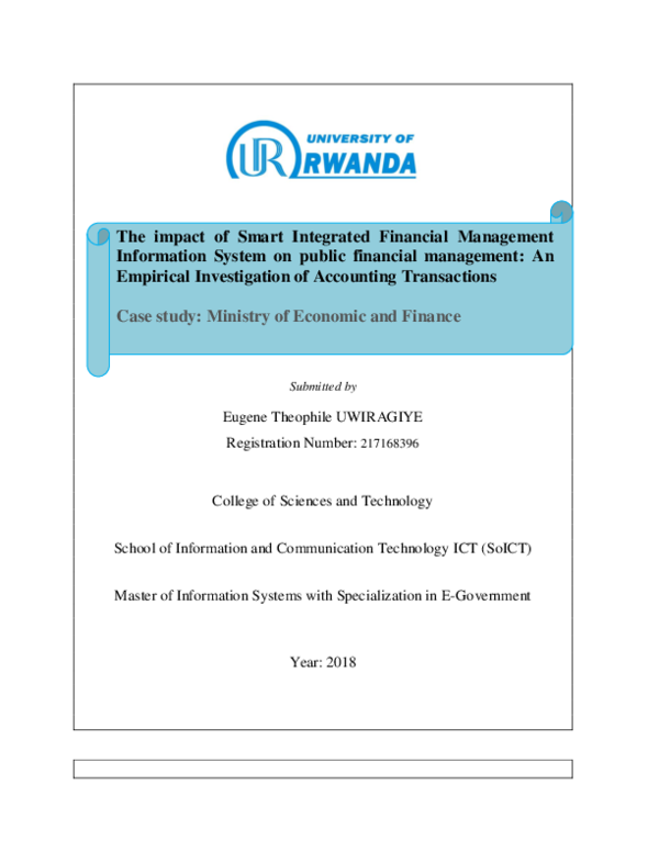 (PDF) The impact of Smart Integrated Financial Management Information ...