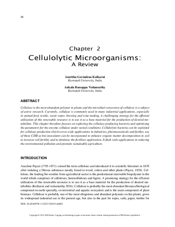 (PDF) Cellulolytic Microorganisms: A Review