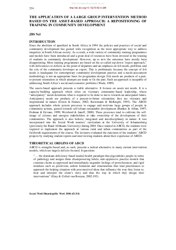 (PDF) The Application of a Large Group Intervention Method Based on the ...