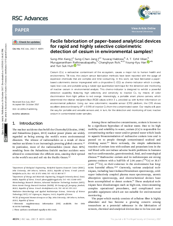 (PDF) Facile fabrication of paper-based analytical devices for rapid ...