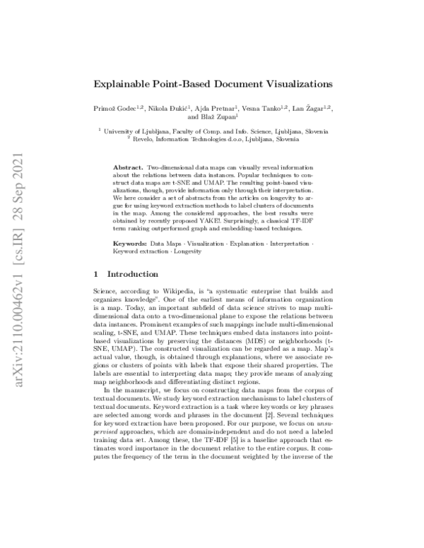 (PDF) Explainable Point-Based Document Visualizations