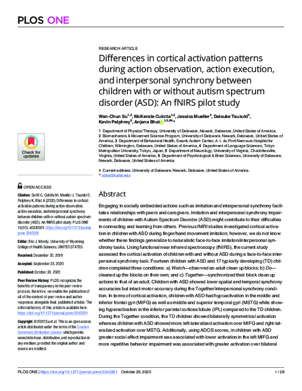 (PDF) Differences in cortical activation patterns during action observation, action execution ...