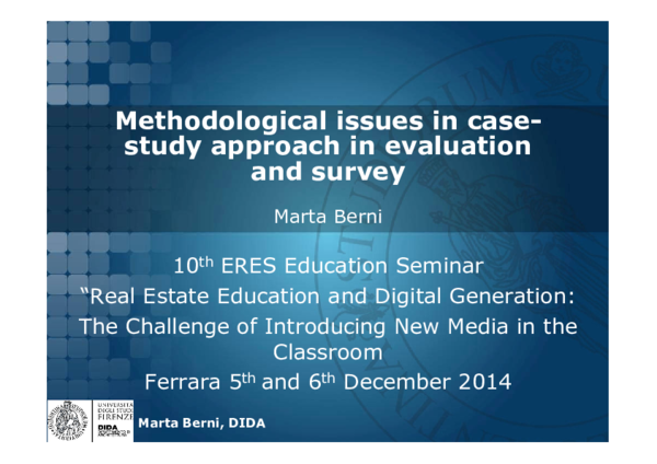 (PDF) Methodological issues in case-study approach in evaluation and survey