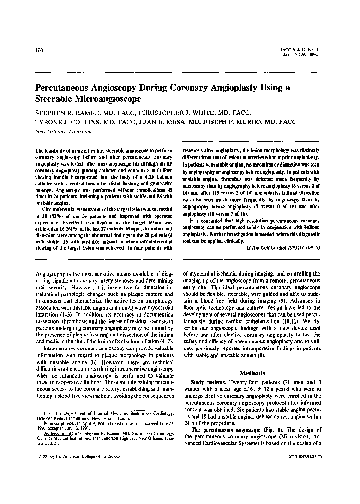 (PDF) Percutaneous Angioscopy During Coronary Angioplasty Using a ...