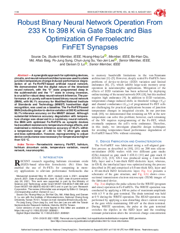 (PDF) Robust Binary Neural Network Operation From 233 K to 398 K via ...