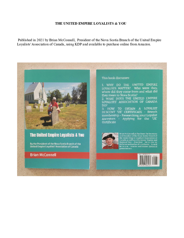 (PDF) The United Empire Loyalists & You