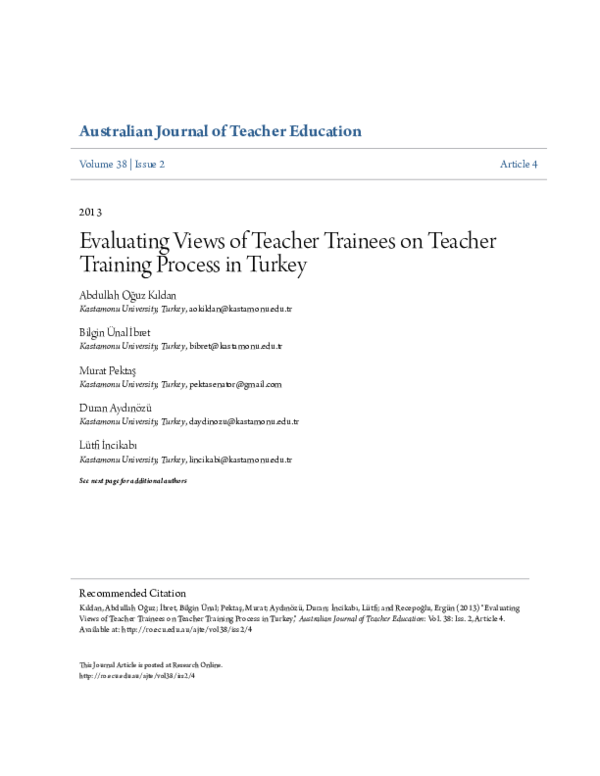 (PDF) Australian Journal of Teacher Education
