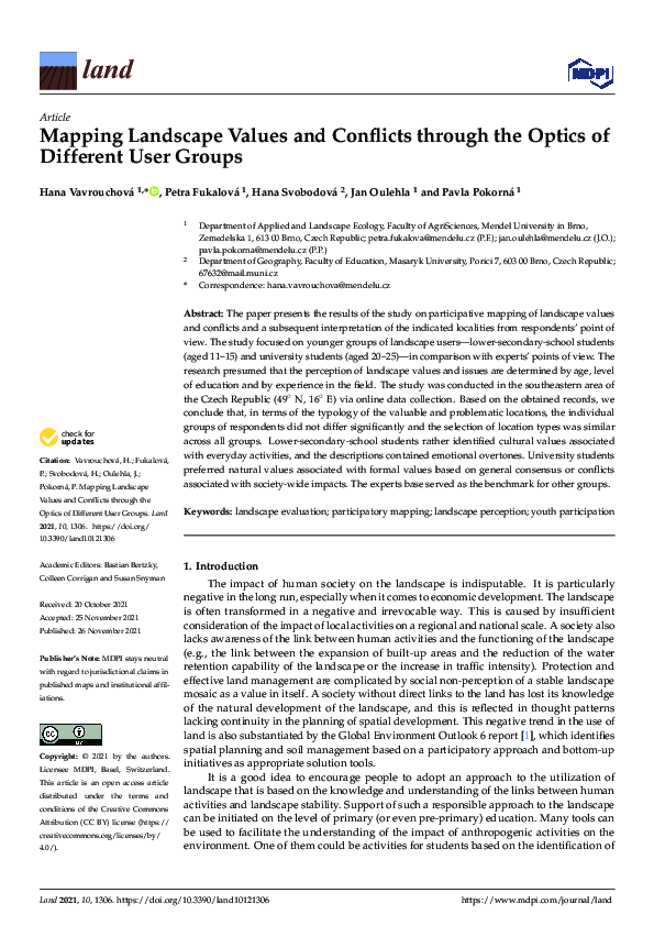 PDF Mapping Landscape Values And Conflicts Through The Optics Of Different User Groups Pavla pdf-mapping-landscape-values-and-conflicts-through-the-optics-of-different-user-groups-pavla