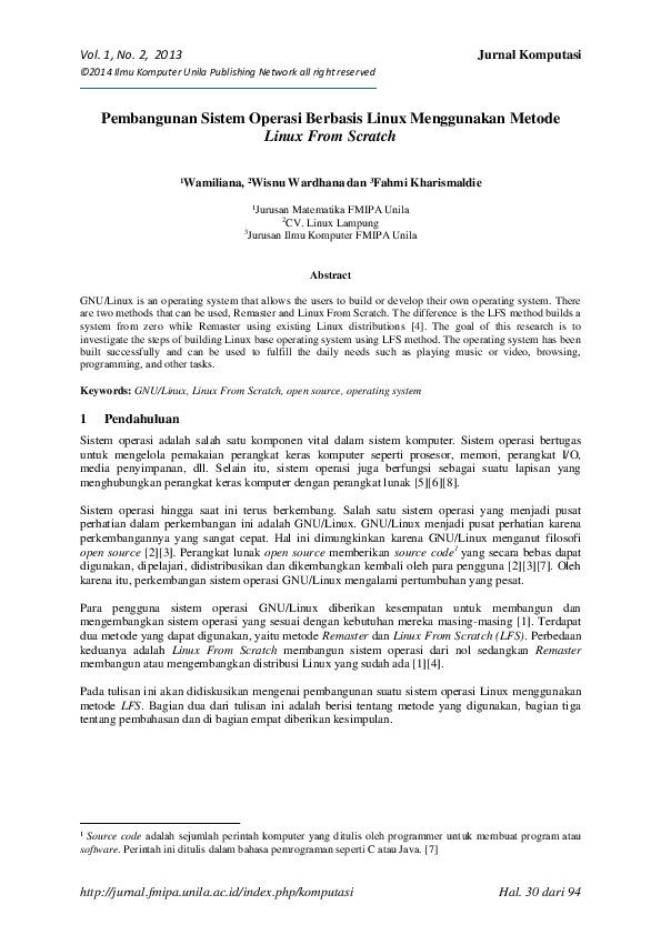 (PDF) Pembangunan Sistem Operasi Berbasis Linux Menggunakan Metode ...