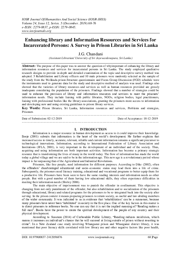 (PDF) Enhancing Library and Information Resources and Services for ...