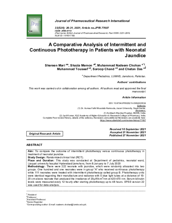 (PDF) A Comparative Analysis of Intermittent and Continuous ...