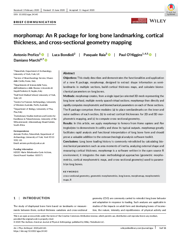 (PDF) morphomap: An R package for long bone landmarking, cortical thickness, and cross-sectional ...