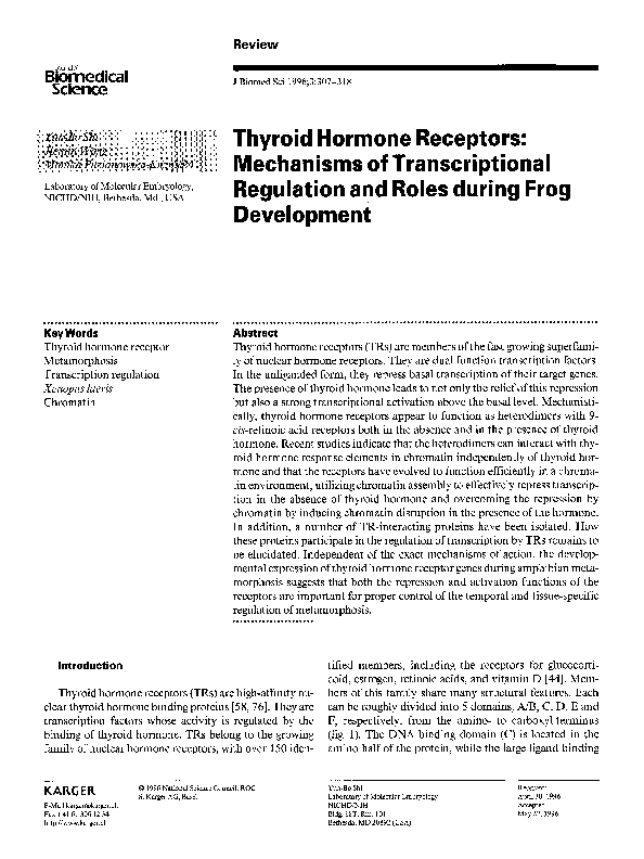 (PDF) Thyroid hormone receptors: Mechanisms of transcriptional ...