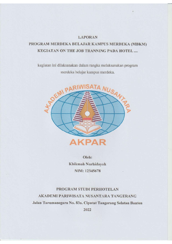 (PDF) Panduan Laporan MBKM