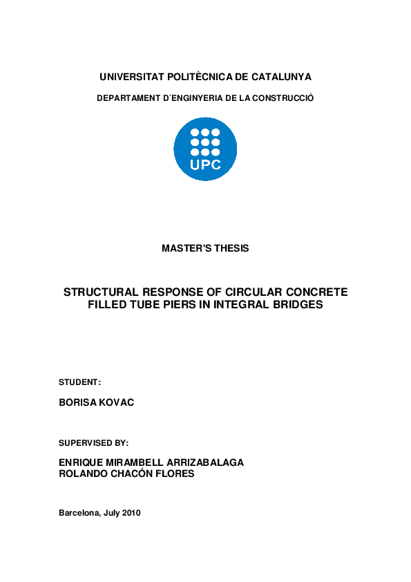 (PDF) Structural response of circular concrete filled tube piers in ...