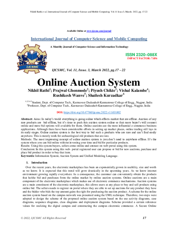 (PDF) Online Auction System