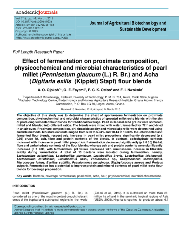 (PDF) Journal of Agricultural Biotechnology and Sustainable Development