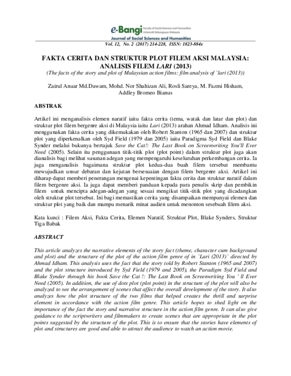 (PDF) Fakta Cerita Dan Struktur Plot Filem Aksi Malaysia: Analisis ...