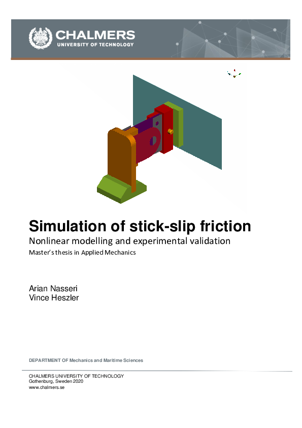 (PDF) Simulation of stick-slip friction