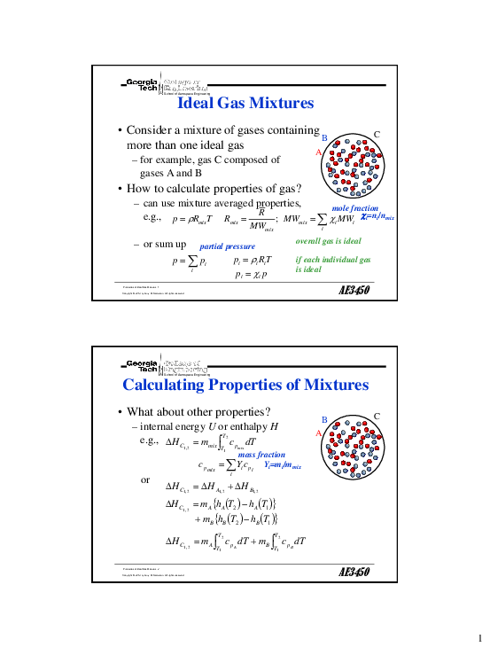 (PDF) Ideal-Gas Mixtures