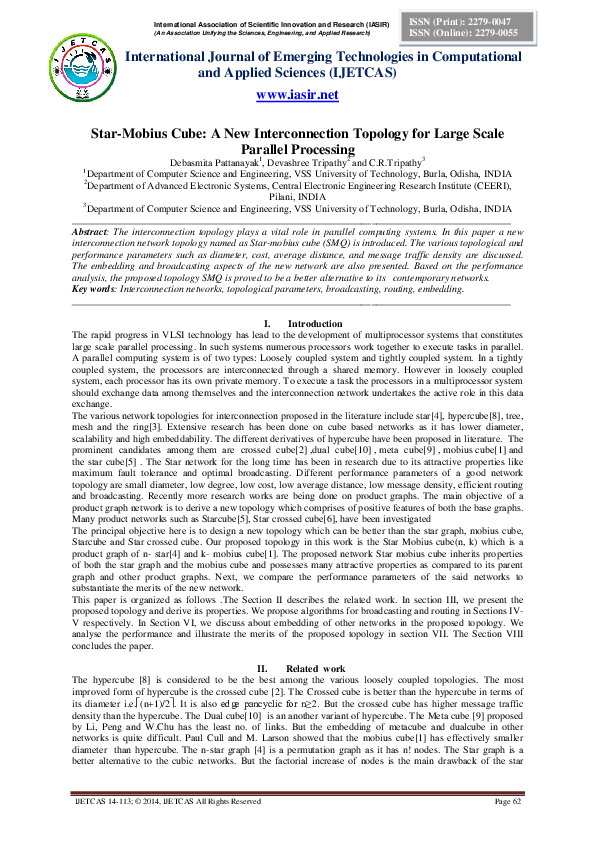 (PDF) Star-Mobius Cube: A New Interconnection Topology for Large Scale ...