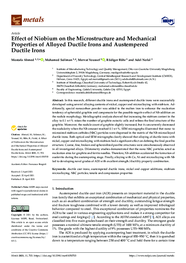 (PDF) Effect of Niobium on the Microstructure and Mechanical Properties ...