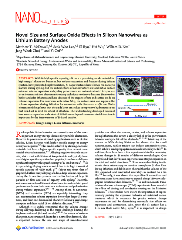 (PDF) rXXXX American Chemical Society A dx.doi.org/10.1021/nl202630n ...