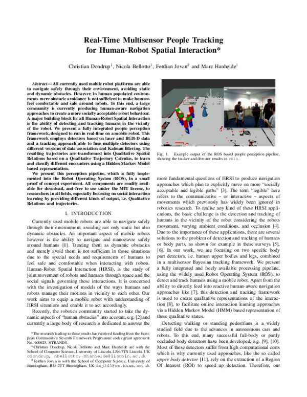 (PDF) Real-time multisensor people tracking for human-robot spatial ...